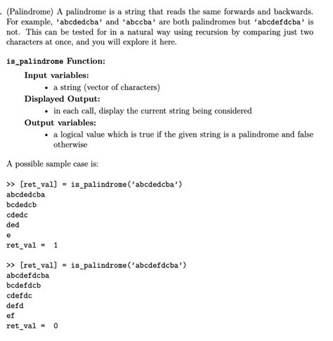 solved palindrome a palindrome is a string that reads