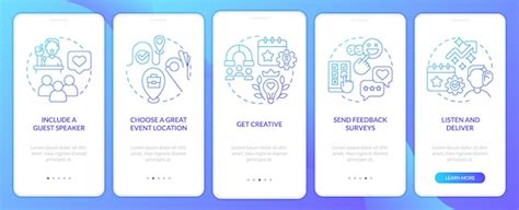 Premium Vector Increasing Events Attendance Blue Gradient Onboarding