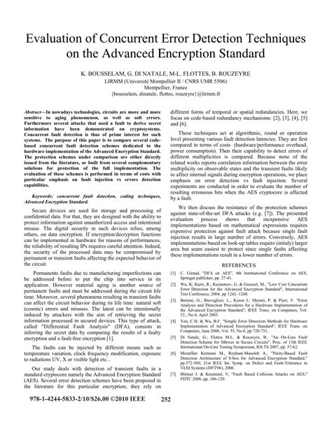 Pdf Evaluation Of Concurrent Error Detection Techniques On The