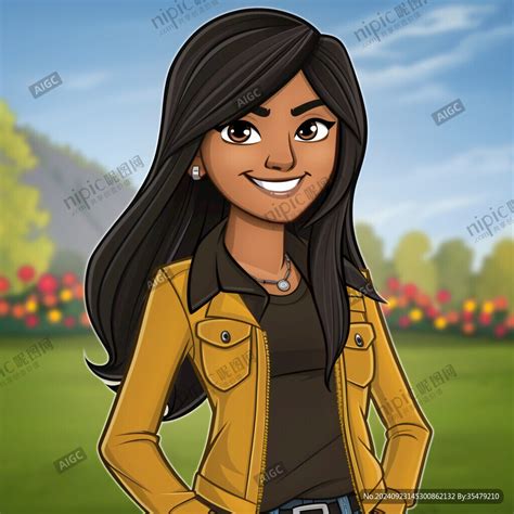 Ai创作图黑人女孩插画 卡通写实漫画人物设计 卡通写实人物 写实卡通人物 写实漫画人物 卡通布朗族女 正面人物插画 学校漫画海报代言人 卡通少女少数民族 卡通民族少女 野外卡通女孩 少女卡通