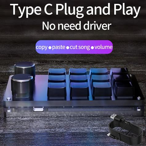 Usb Macro Custom Mini Keyboard Keys Knob Programming Diy Mechanical Keyboard Gaming Drawing