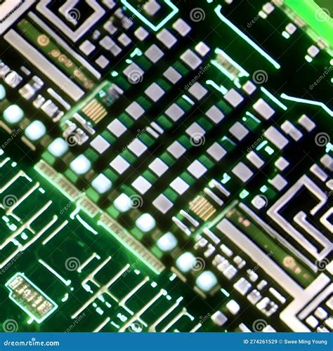 Image Of A Detailed Close Up Of A Circuit Board With Intricate