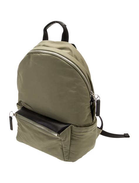 Transience Solid Nylon Backpack Green Backpacks Handbags