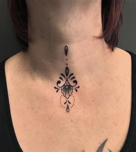 18 Throat Tattoos For Women Stunning Neck Art Designs Fame And Frills