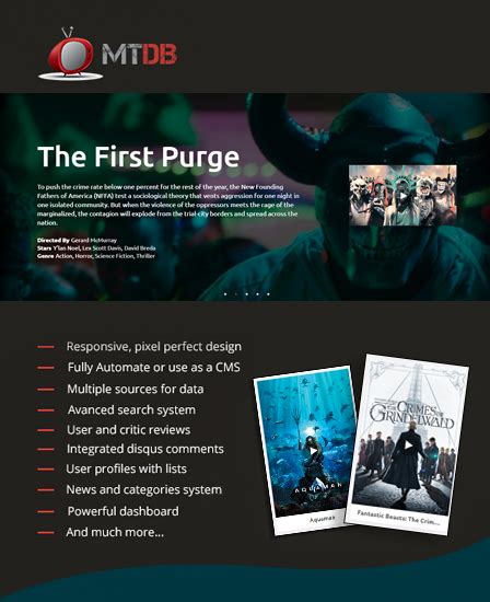 MTDb PHP Script For Movie TV Shows Sites InkThemes