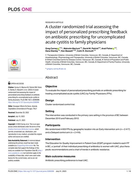 Pdf A Cluster Randomized Trial Assessing The Impact Of Personalized