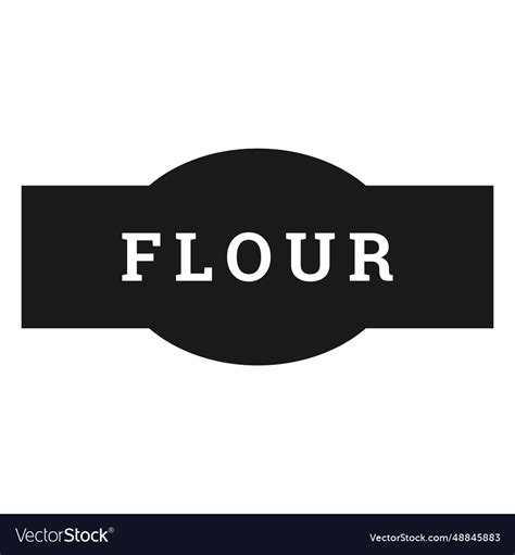 Flour Label Royalty Free Vector Image Vectorstock
