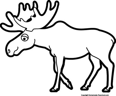 Moose Black And White Clipart