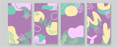 추상적 인 창조적 인 보편적 인 예술 템플릿 세트 포스터 카드 초대 전단지 커버 배너 플래카드 브로셔 및 기타 그래픽 디자인에