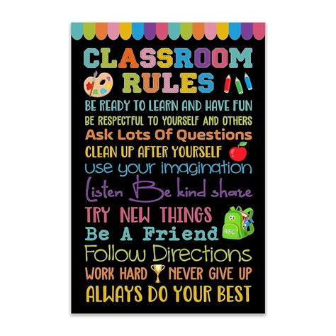 Eastern Print Classroom Rules Poster Be Ready To Learn Teacher Office