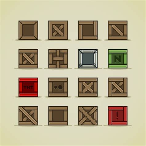 Premium Vector Set Of Boxes For Game
