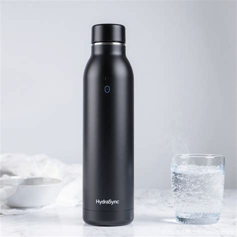 A Sleek White Smart Temperature Bottle In A Four Panel Layout Prompts