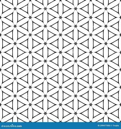 Abstract Seamless Hexagons And Triangles Pattern Stock Illustration