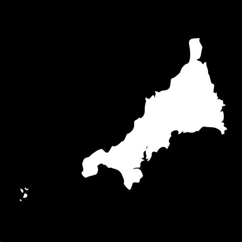 Cornwall Map Administrative County Of England Illustration 49050481