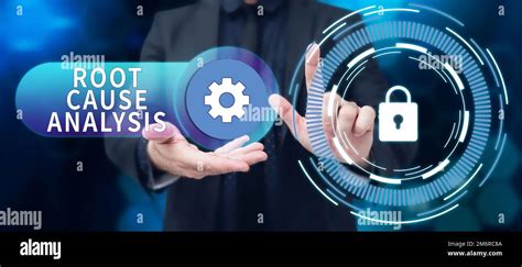 text sign showing root cause analysis business concept method of