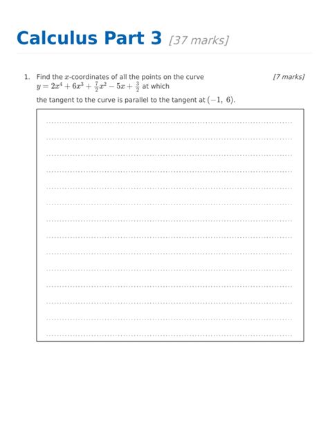 Calculus Part 3 Pdf Maxima And Minima Tangent
