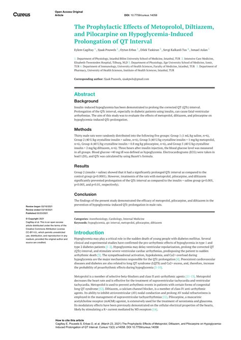 Pdf The Prophylactic Effects Of Metoprolol Diltiazem And