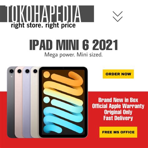 Jual Apple Tab Mini 6 2021 64gb 256gb Wifi Space Graypinkpurple
