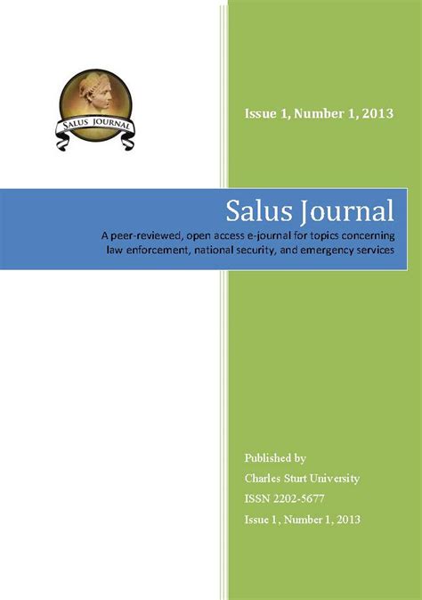 Issue 1 Number 1 2013 Salus Journal