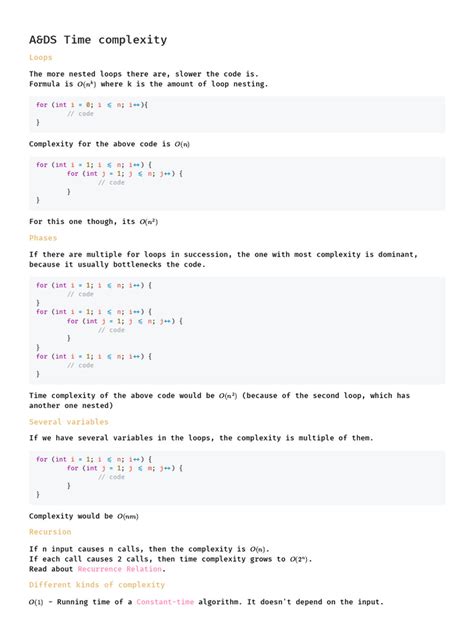 Ads Time Complexity Pdf