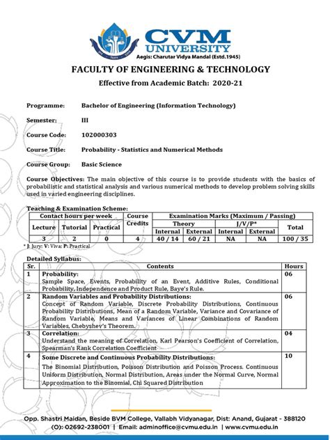 Probability Statistics And Numerical Methods Pdf Probability