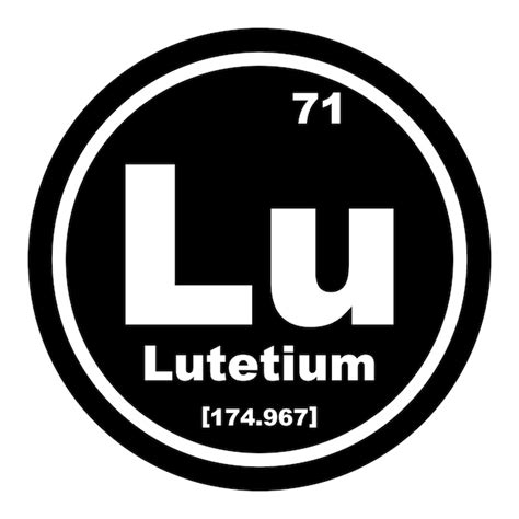 Premium Vector Lutetium Icon Chemical Element In The Periodic Table