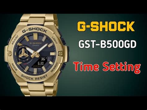 How To Set Time On Casio G Shock Gst B500gd 5684 Youtube