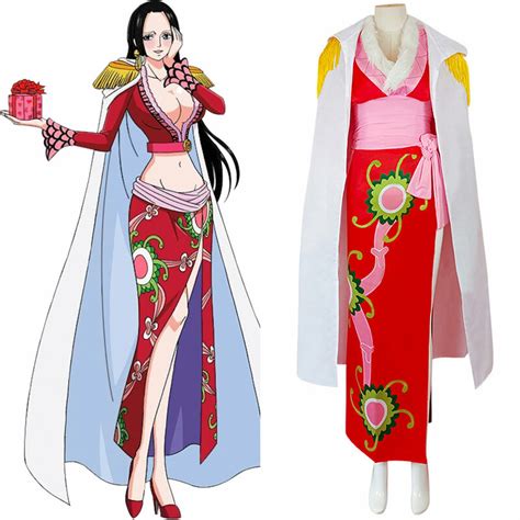 Anime One Piece Boa Hancock Cosplay Costume Dress Cloak Outfits