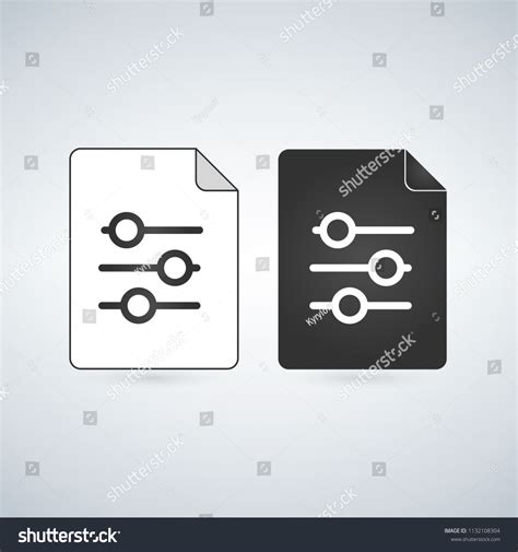 Settings Document File Vector Icon Setting Stock Vector Royalty Free 1132108304 Shutterstock