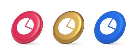 Diagram Pie Circle Chart Piece Section 3d Realistic Isometric Circle