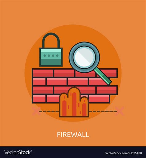 Firewall Conceptual Design Royalty Free Vector Image