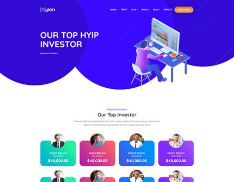 hyion hyip investment html template