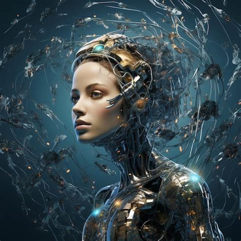 Premium Ai Image Human Robot