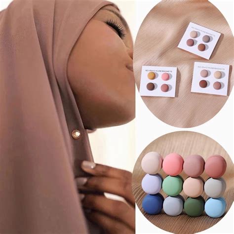 Muslim Headscarf Shawl Scarf Magnets No Snage Strong Safety Pins