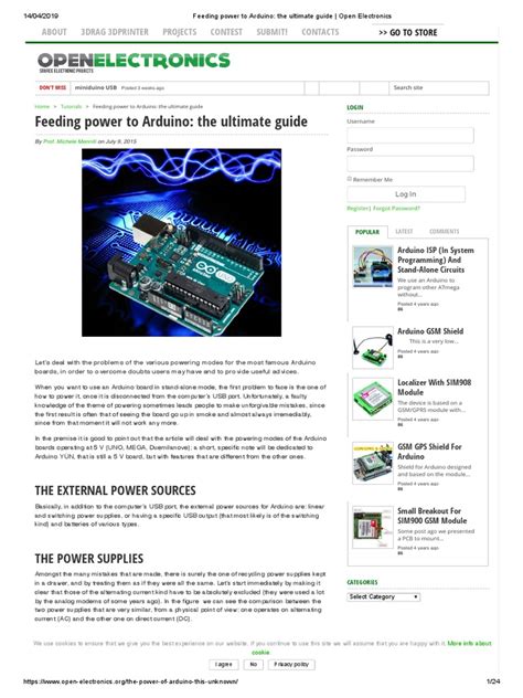 feeding power to arduino the ultimate guide pdf power supply