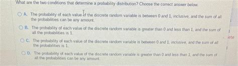 Solved What Is A Discrete Probability Distribution What Are Chegg