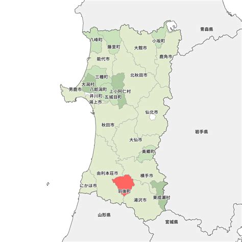 秋田県雄勝郡羽後町の地図 Map It マップ・イット