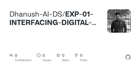 Github Dhanush Ai Dsexp 01 Interfacing Digital Input Sensor With