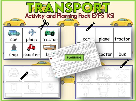 Transport Activity And Planning Eyfs Ks1 Teaching Resources