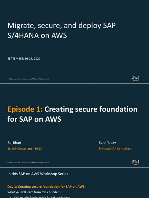Aws Sap Aws Ent Slide Deck Pdf Amazon Web Services Command Line Interface