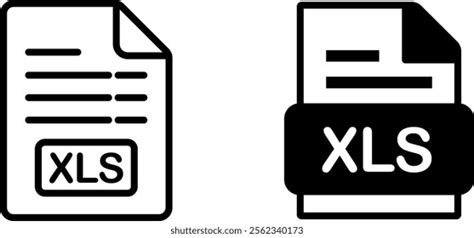 Xls Document Icon Modern File Format Stock Vector Royalty Free
