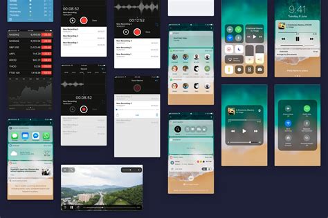 Ios11 Gui Kit Illustrator Sketch Xd Creative Illustrator Templates ~ Creative Market