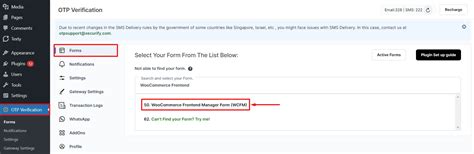 OTP Verification WCFM Marketplace WooCommerce Frontend Manager