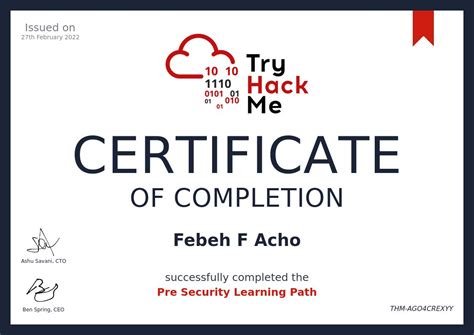 Febeh Acho On Linkedin Cybersecurity Security Technology Tryhackme