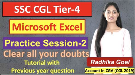 Ssc Cgl Tier 4 Cpt Computer Proficiency Test Excel Module Practice Part