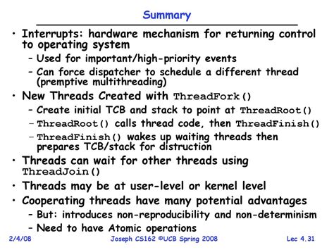 Cs162 Operating Systems And Systems Programming Lecture 4 Cooperating