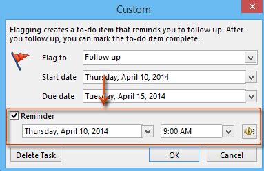 How To Set Reminders On Tasks With Due Dates In Outlook