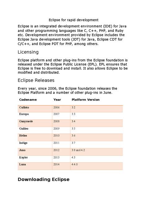 eclipse development environment provided by eclipse includes the