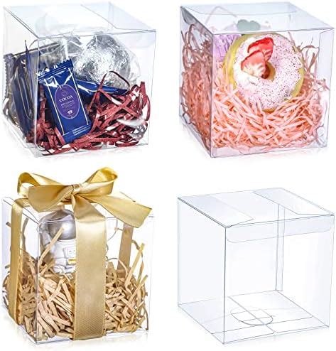 4 X 4 X 4 Inches Clear Favor Boxes 100pcs Party Favor