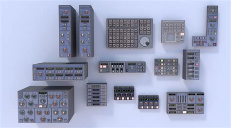 3d Model Modular Electronics Scenery Props Environment Pack Sci Fi Vr Ar Low Poly Animated